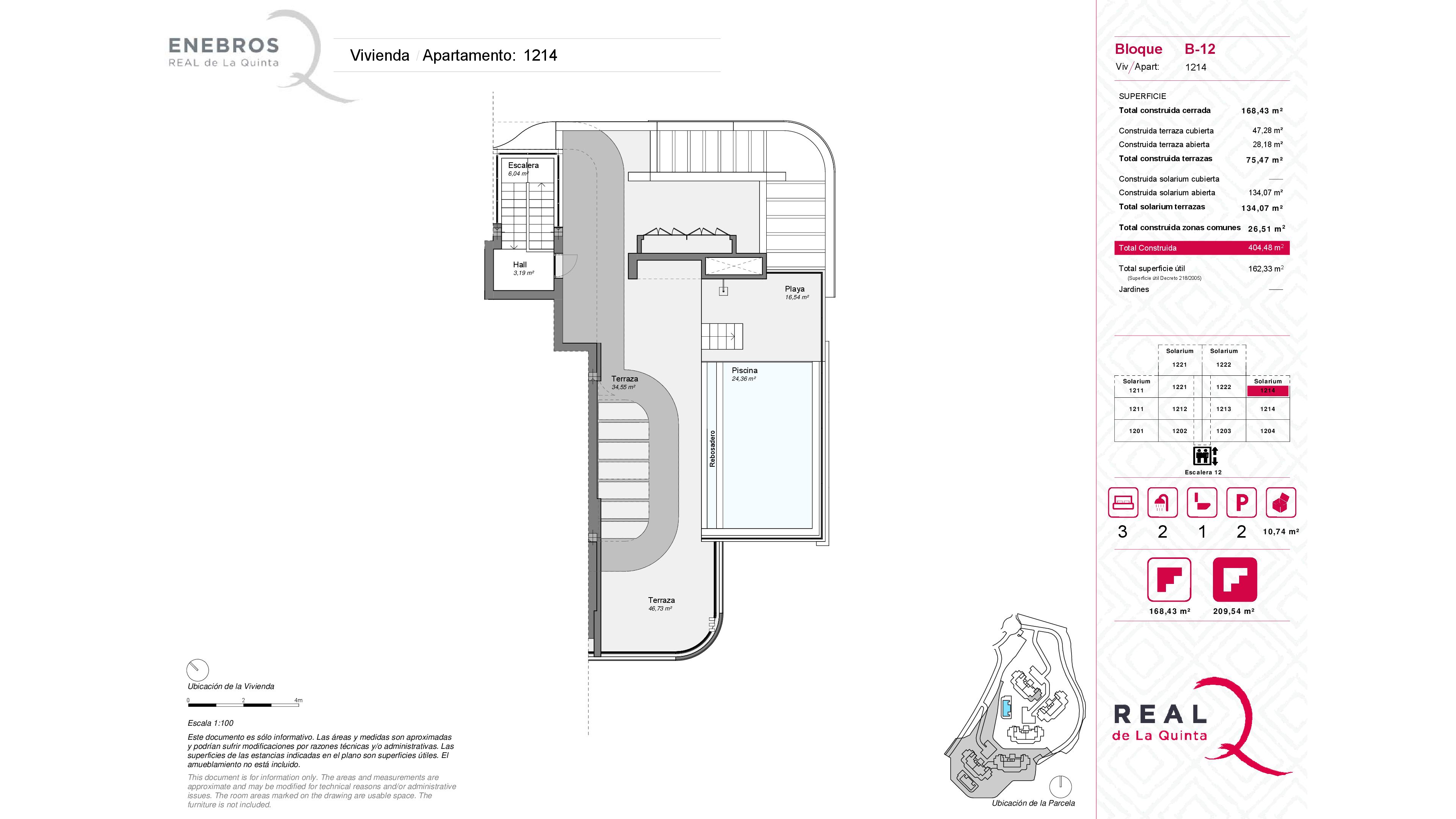 Corner penthouse on the top floor with 3 bedrooms to enjoy a enormous ...